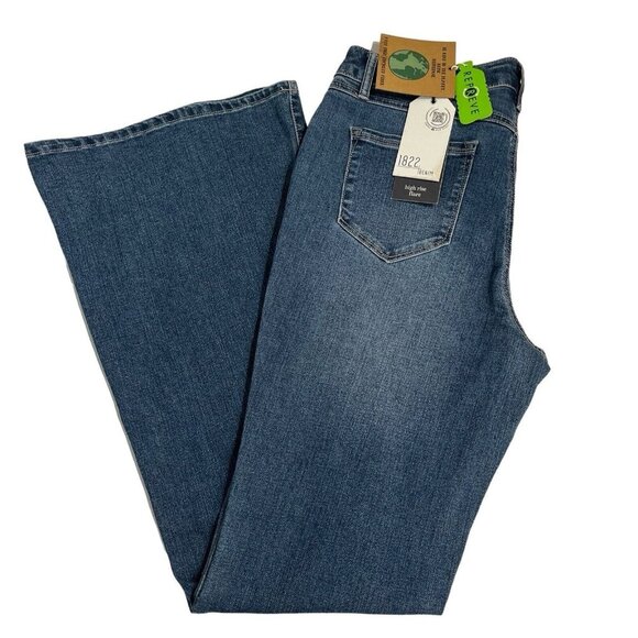 1822 Denim | Jeans | 822 Denim Womens 12 High Rise Demi Flare Jeans Med ...